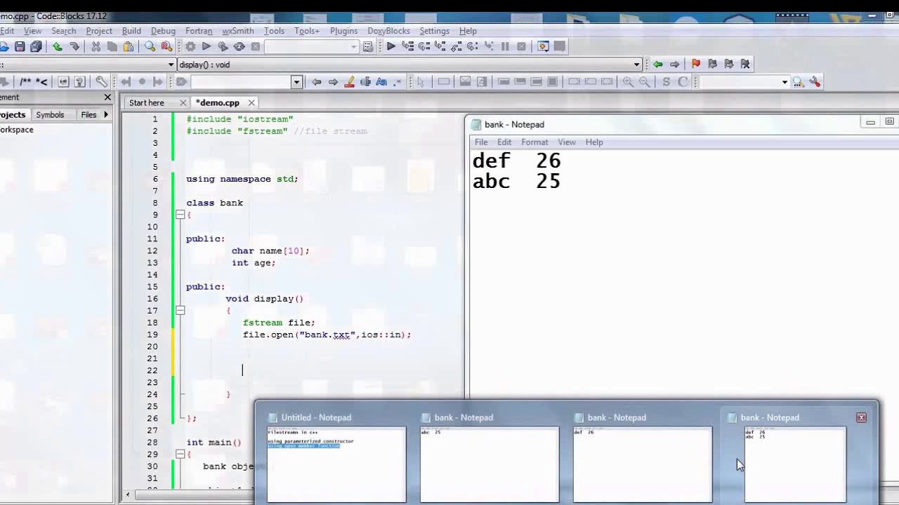 Reading data from a text file - C++ - YouTube