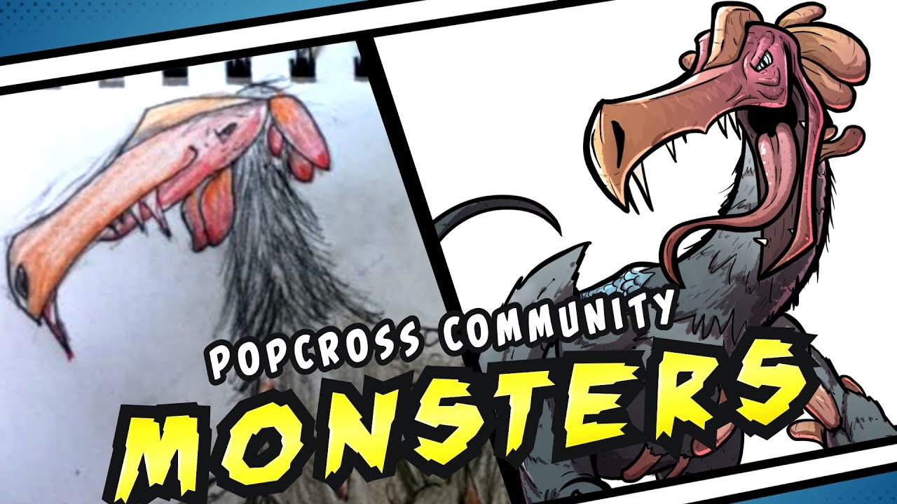 Monsters of the PopCross Community - Redrawing Your OCs Ep1 - YouTube