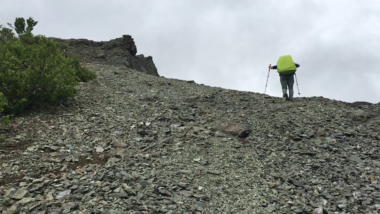 Steep scree climb near Múlaskáli in Iceland - YouTube