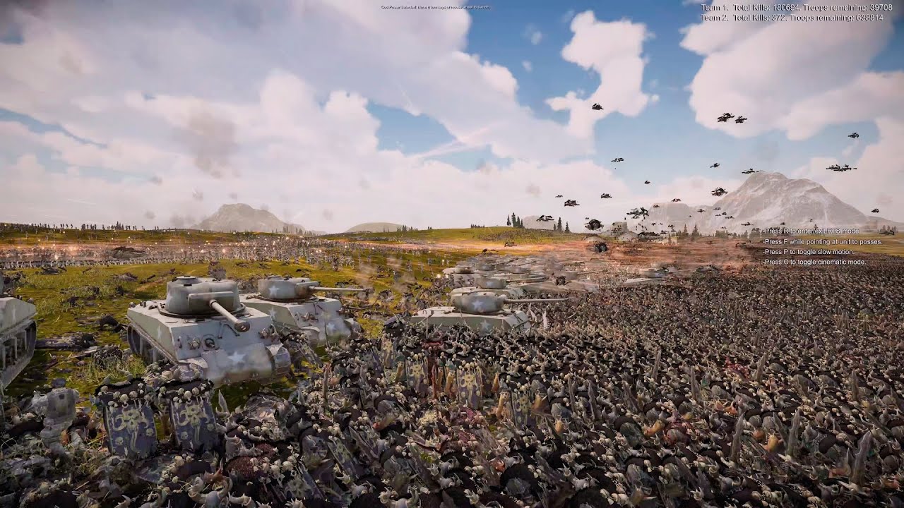 46K Modern Soldiers Sherman Tanks VS 800K Lord of Nurgle UEBS 2 Epic Battle Simulator 2 - YouTube