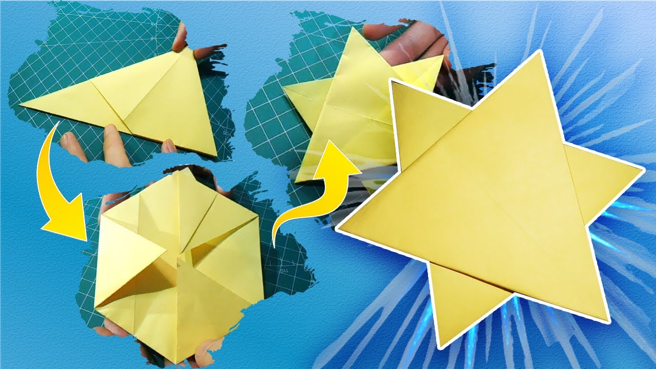 Membuat Origami Bintang Gampang dari Kertas A4 atau A5 - YouTube