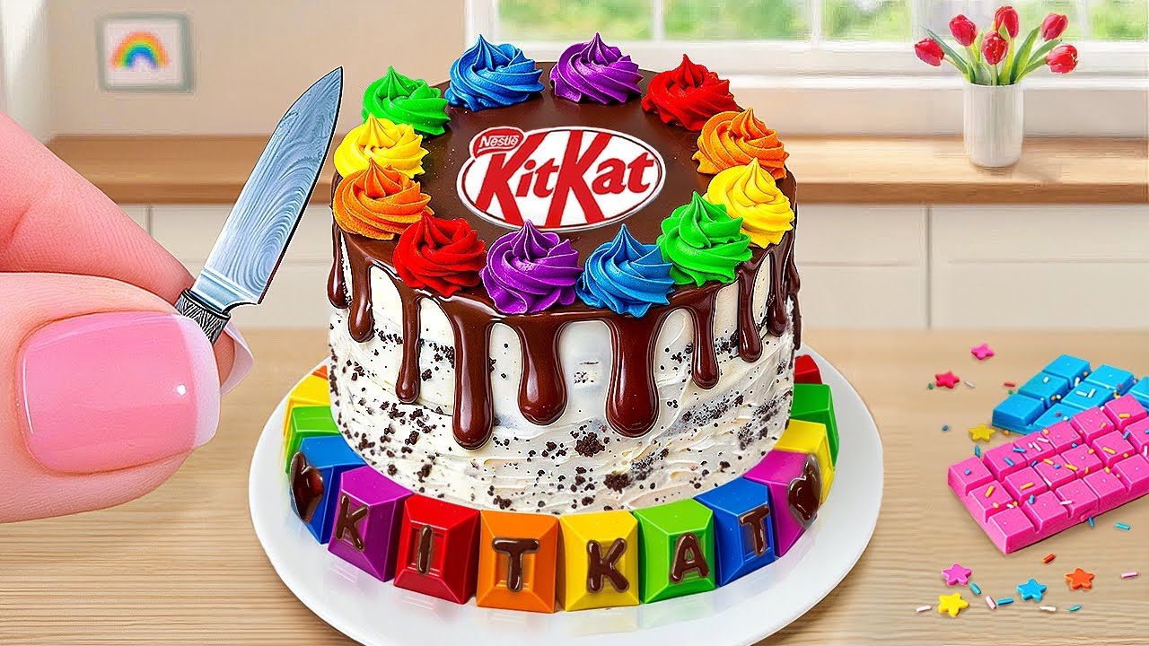 Ultimate Kit Kat Cake 🎂🌈 | Colorful Mini Cake Compilation ASMR - YouTube
