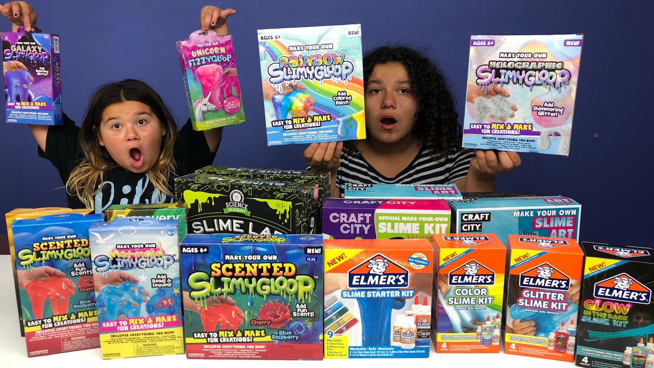 MIXING ALL OUR SLIME KITS TOGETHER - SLIME KIT SLIME SMOOTHIE - YouTube