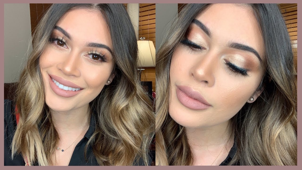 SOFT BROWN GLAM TUTORIAL - YouTube