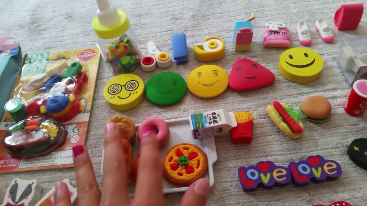 Şekilli silgi koleksiyonum - YouTube