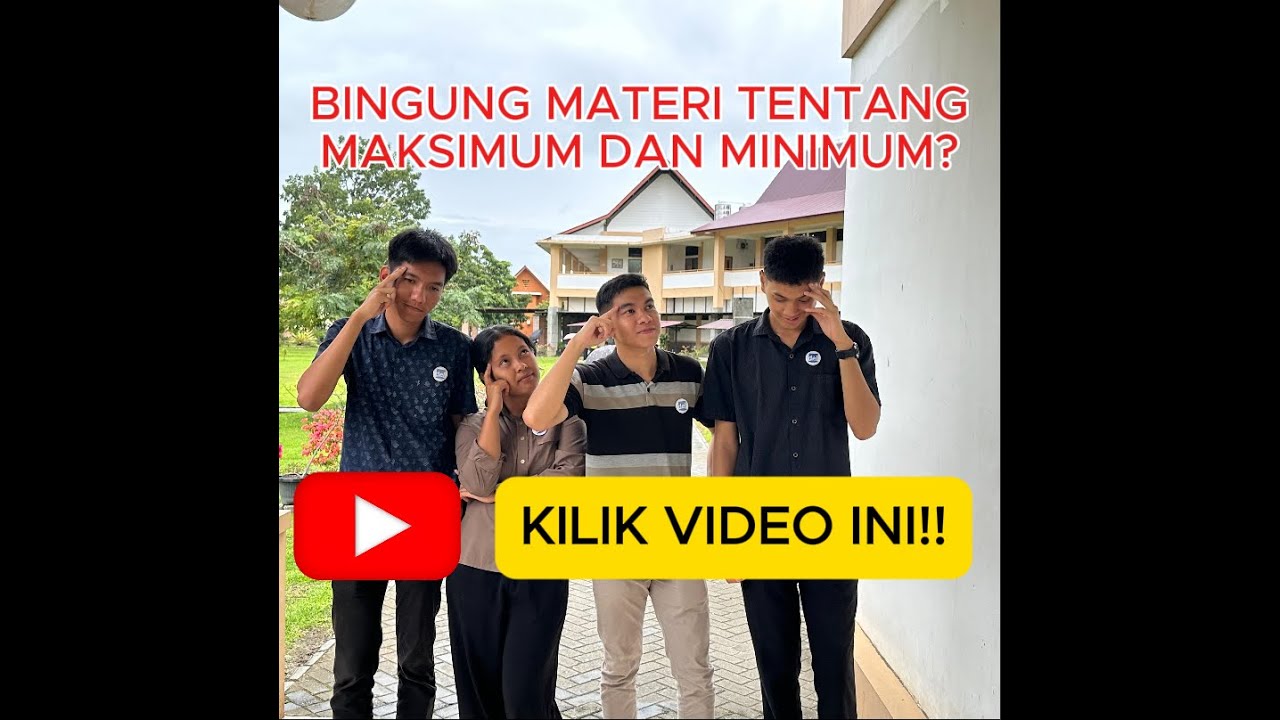 Materi Maksimum dan Minimum - Project Madas I - YouTube