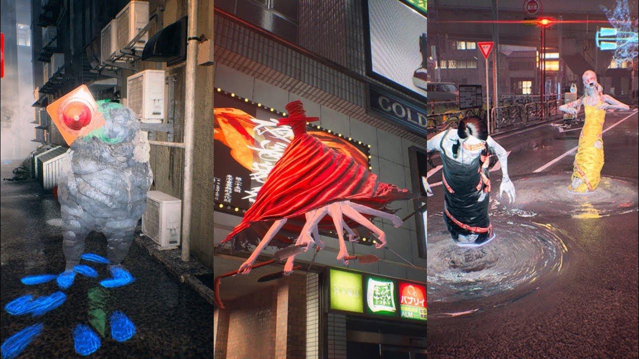 All New Enemies Ghostwire Tokyo Spiders Thread Update Gameplay Youtube