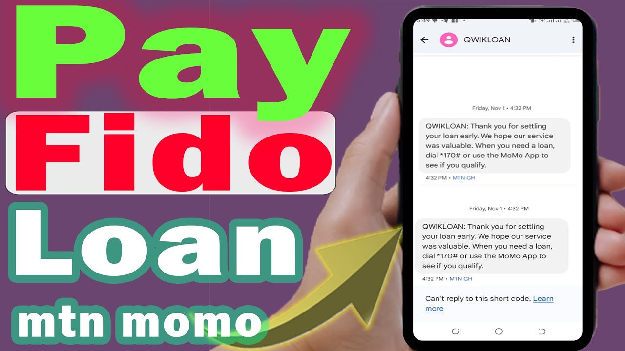 How to pay fido loan with mtn mobile money (step by step) - YouTube