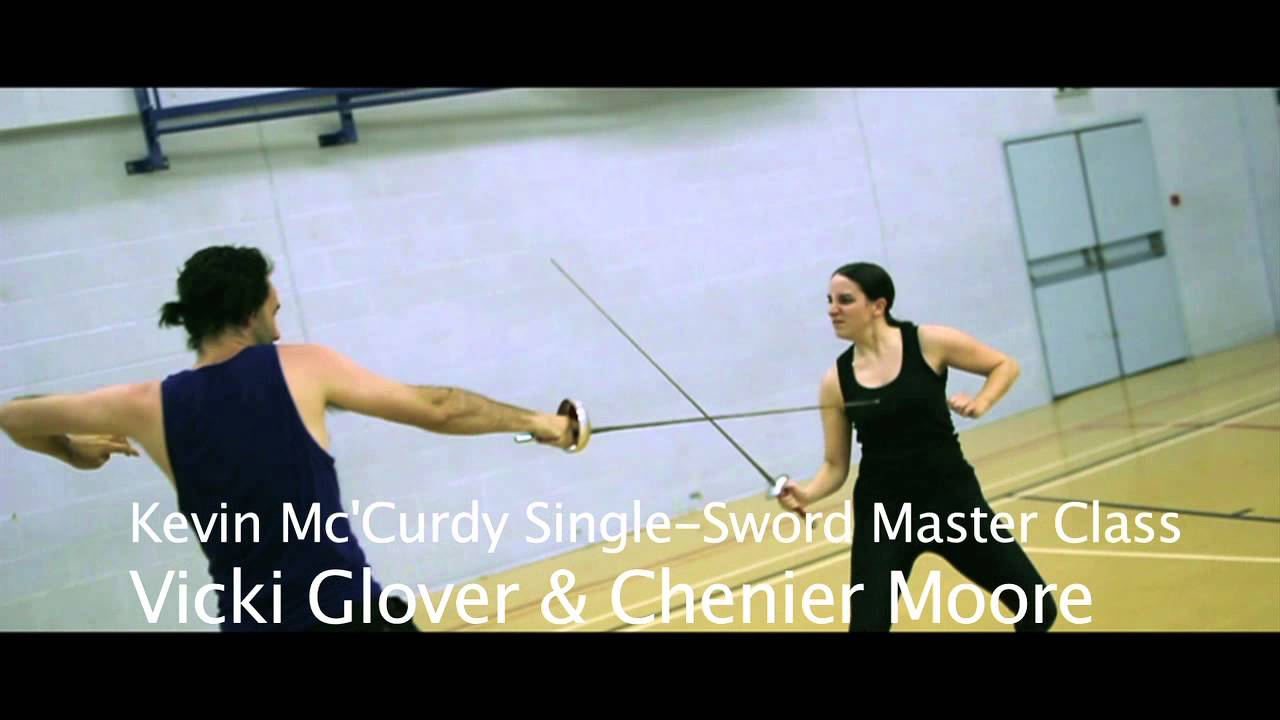 Skill example: stage/screen combat (single sword) - YouTube