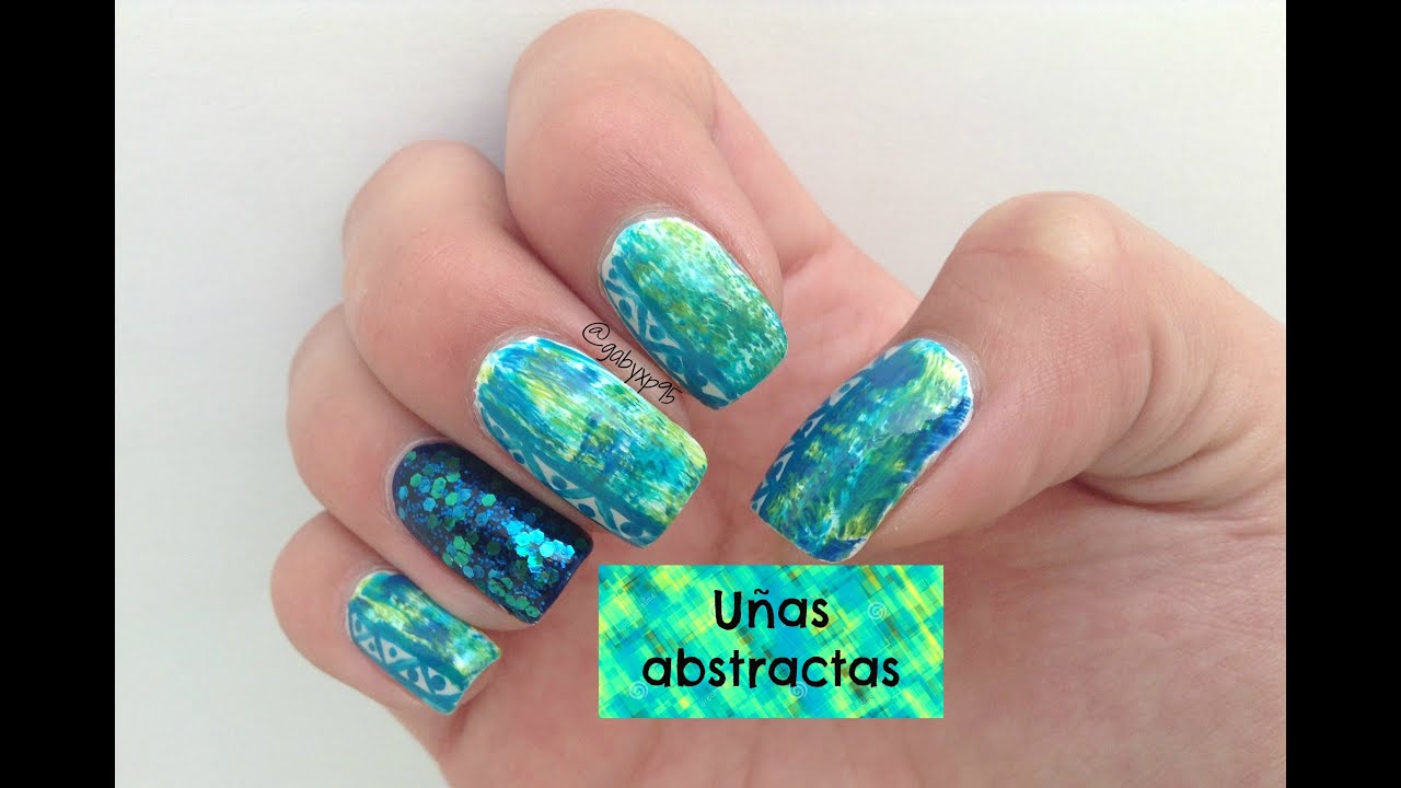 Uñas con diseño abstracto. - YouTube