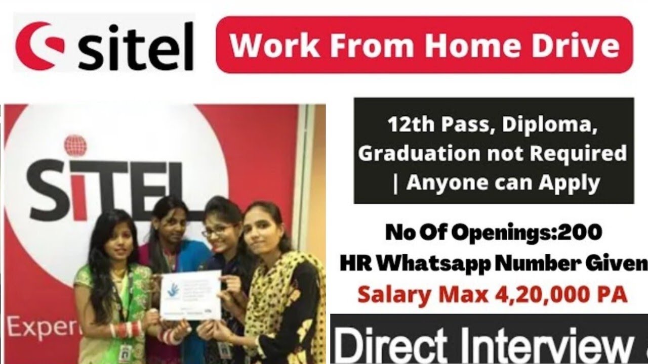 Latest jobs in sitel recruitment 2022/any graduate/work from home ...