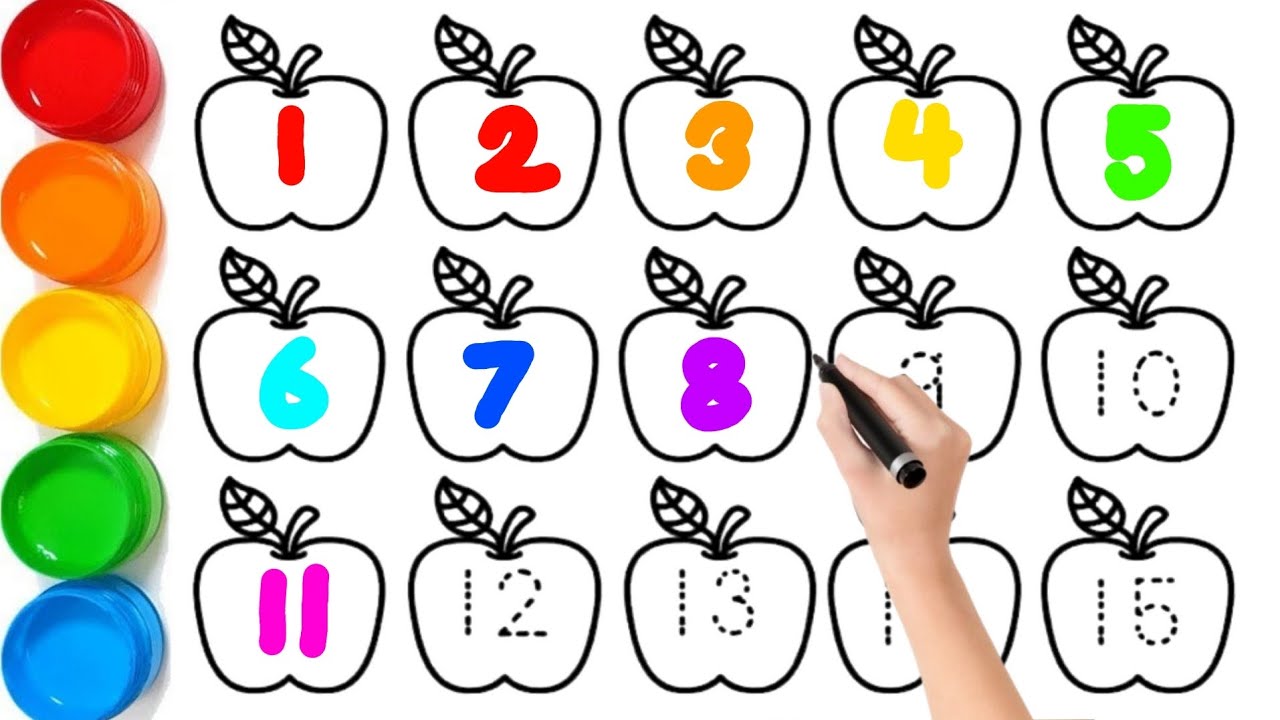 1234567890 // How to Draw Numbers for Kids // Coloring Page // 123 for ...