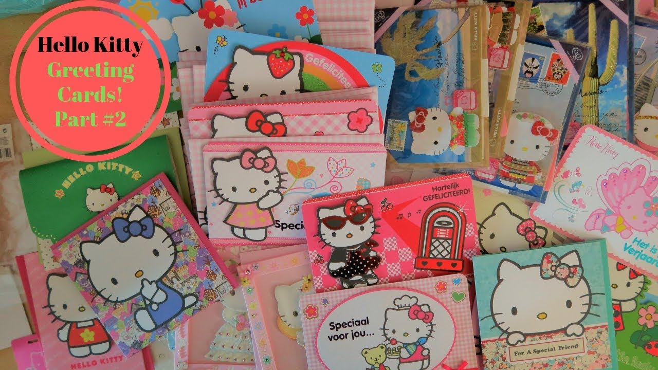 My Hello Kitty Greeting Card Collection! Part #2!! - YouTube