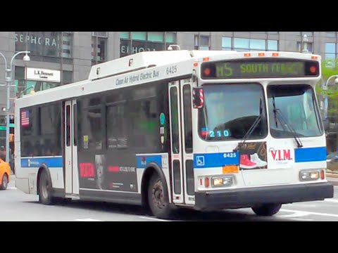 [MTA]: South Ferry Bound 2006 Orion VII OG Hybrid [#6425] M5 Bus @ 59th ...