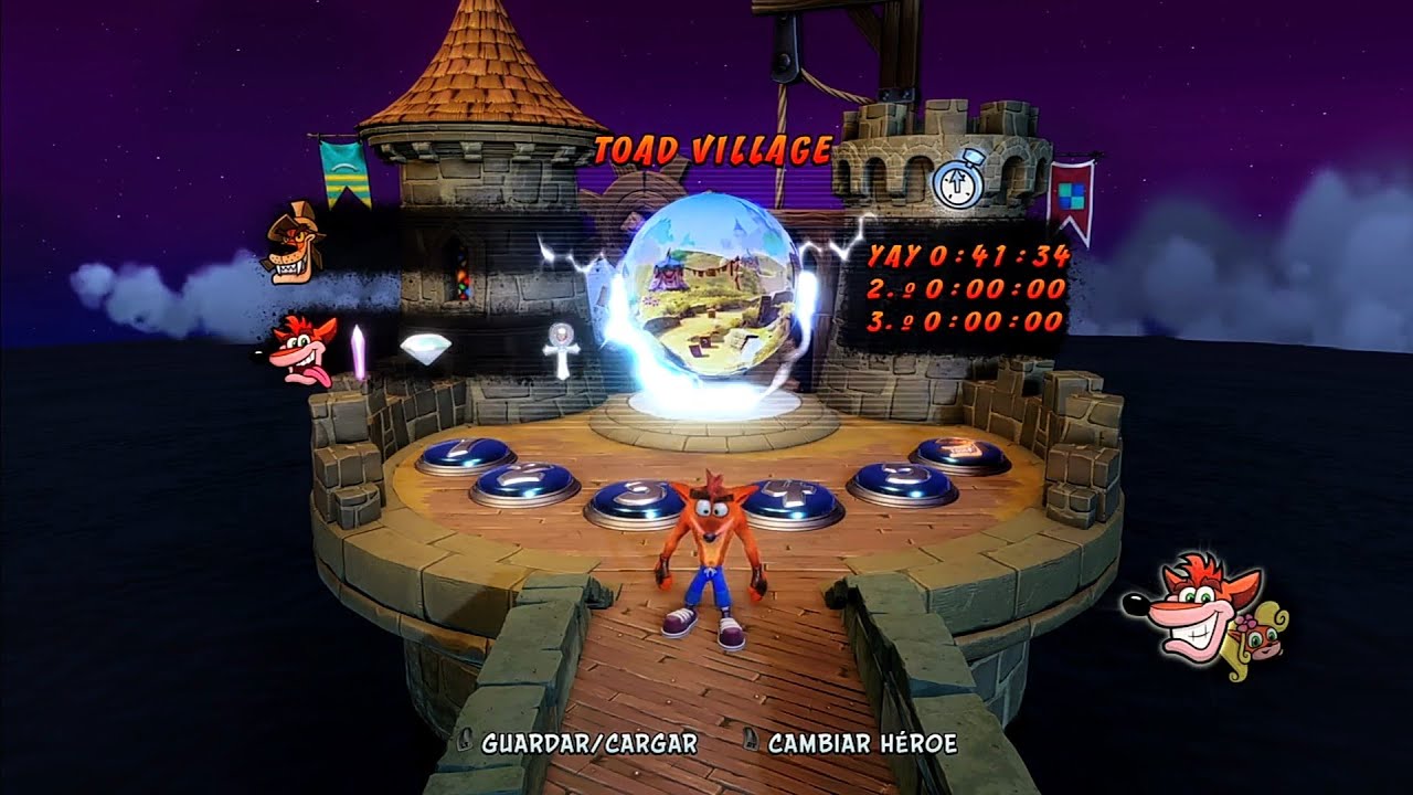 crash bandicoot 3 warped - toad village reliquia platino - YouTube