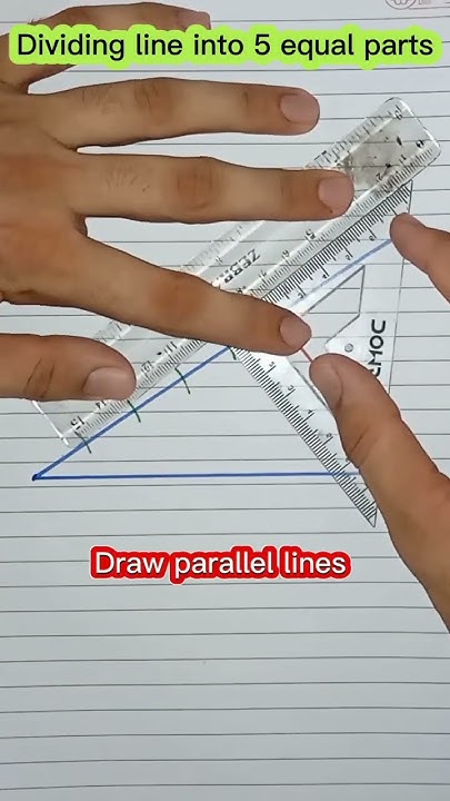 dividing line into 5 equal parts using compass #construction #compass ...