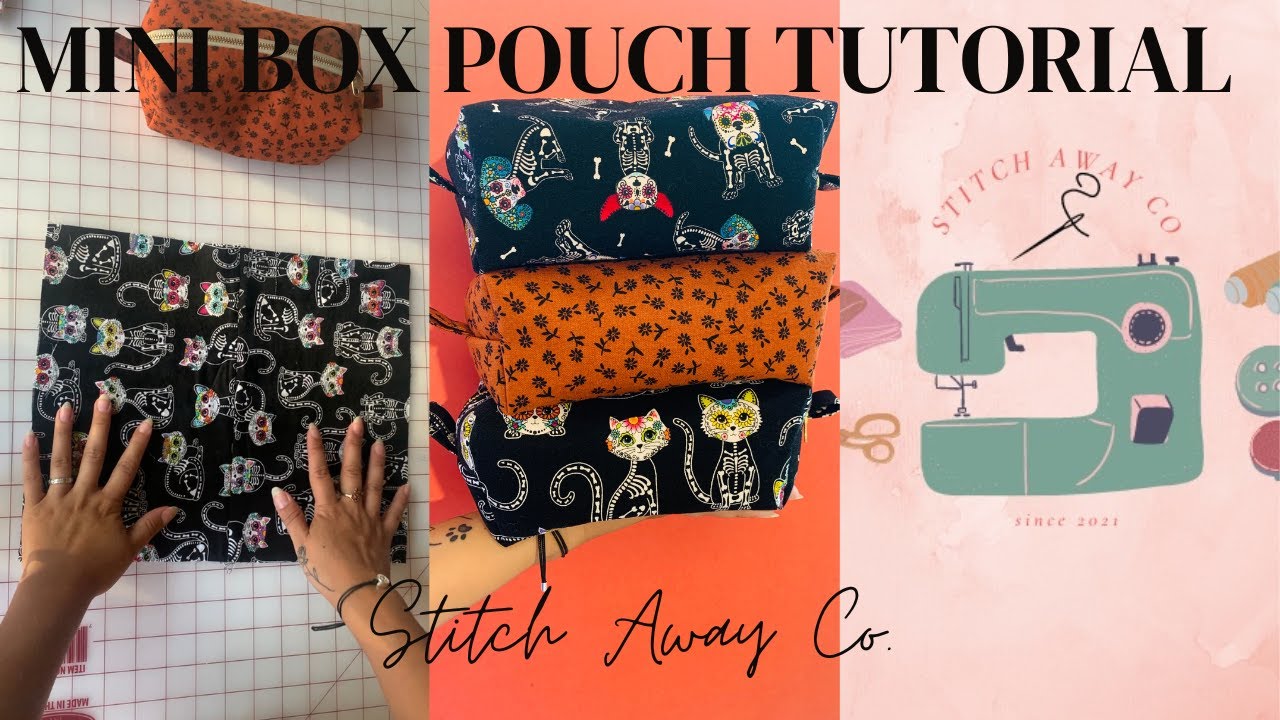 Mini Box Pouch Tutorial; Beginner Friendly. Stitch Away Co. - YouTube