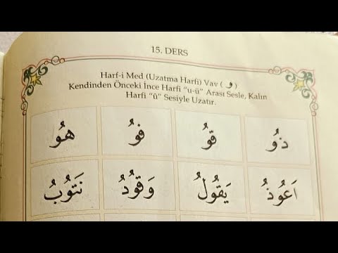 15. Ders , و uzatma harfi