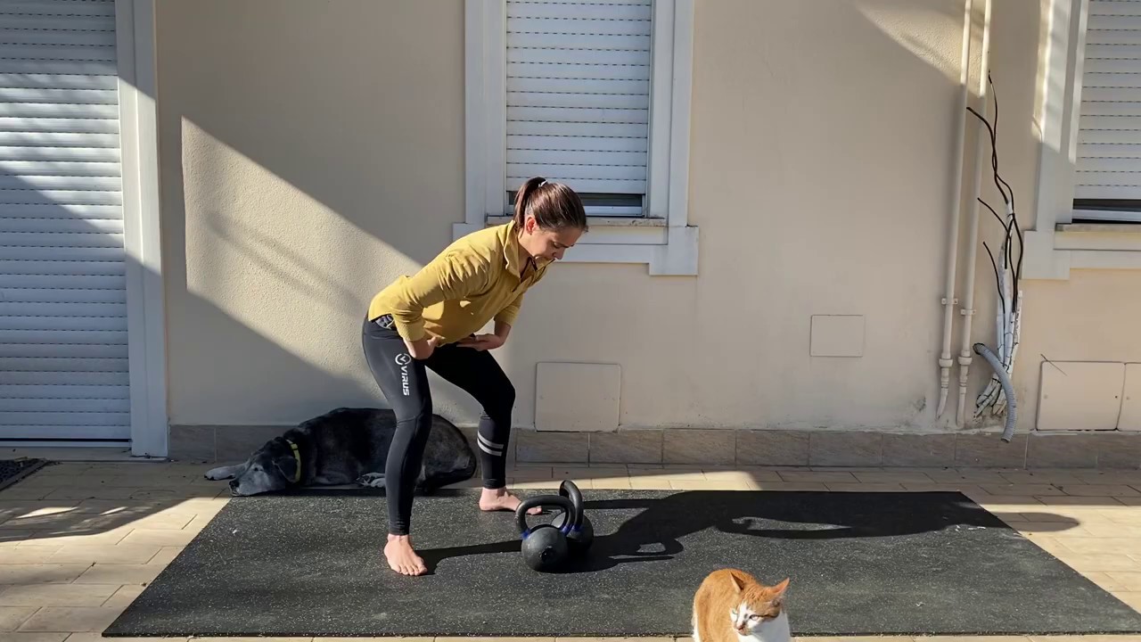 Double KB Clean & Squat - YouTube