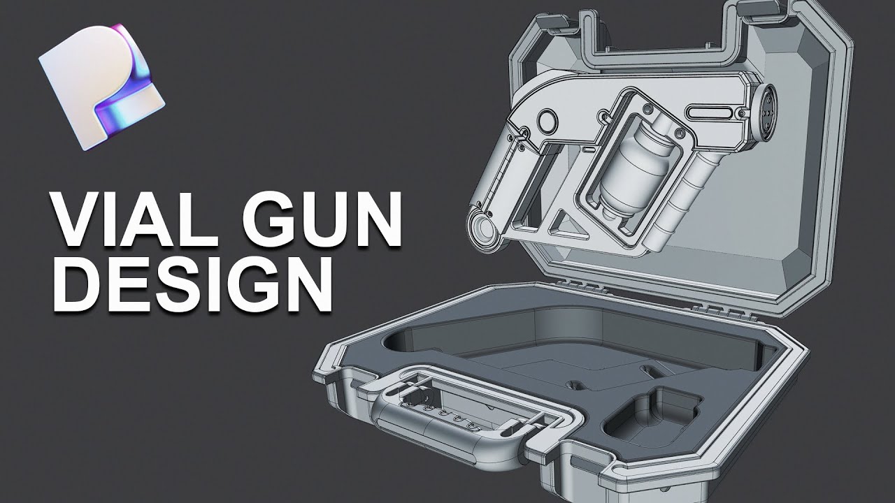 Modeling a Sci-Fi Vial Gun & Case in Plasticity | Timelapse - YouTube