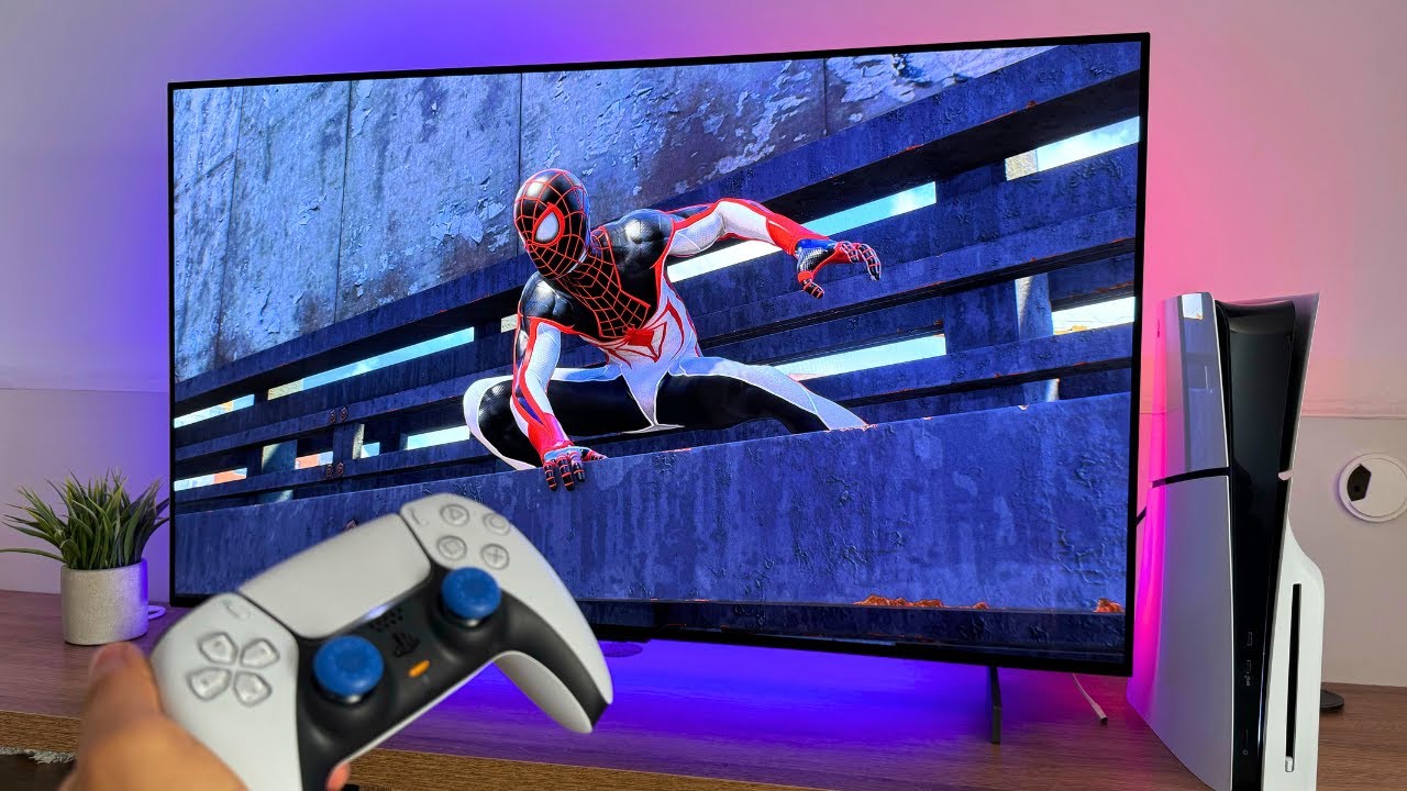 Spider Man 2 PS5 Slim Gameplay 4K 120hz HDR | LG OLED C4 42" Best ...
