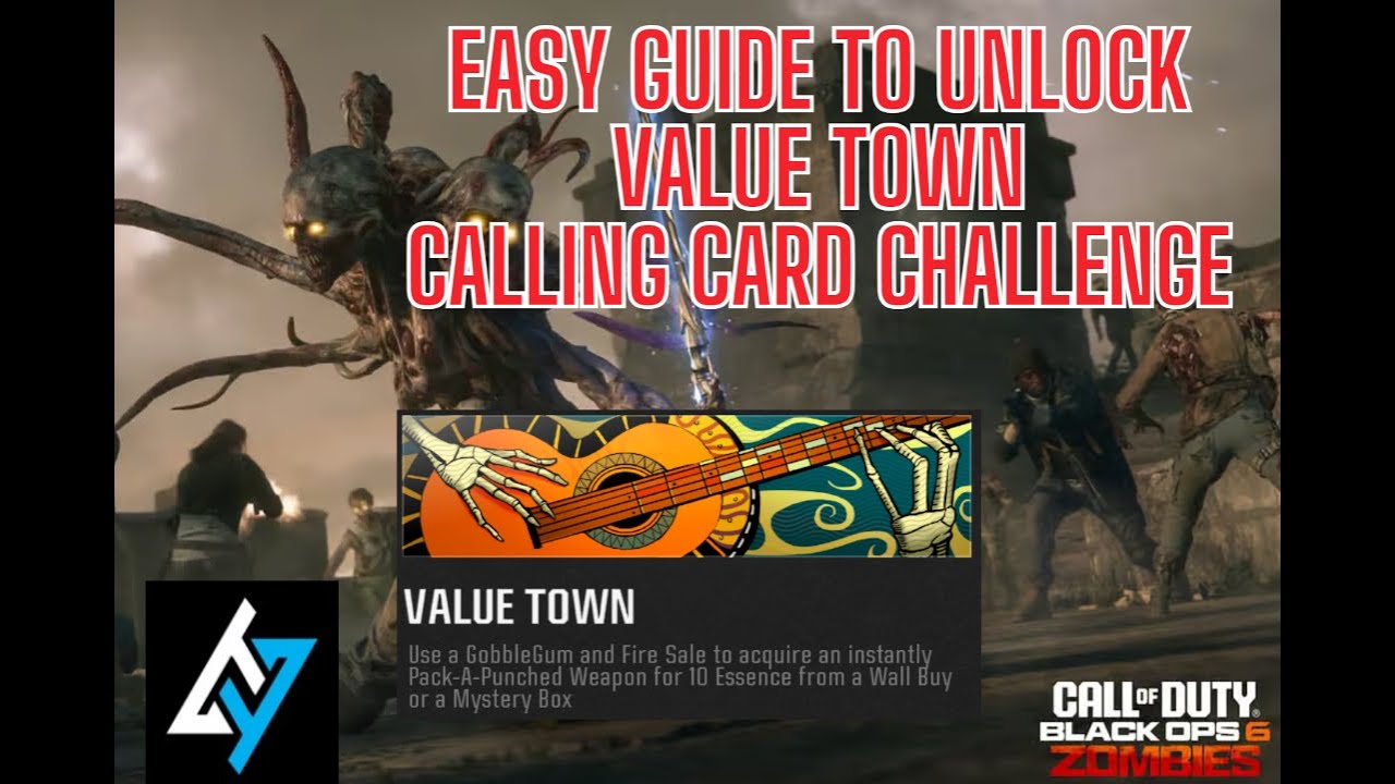 EASY BO6 ZOMBIES ( VALUE TOWN ) CALLING CARD CHALLENGE - YouTube