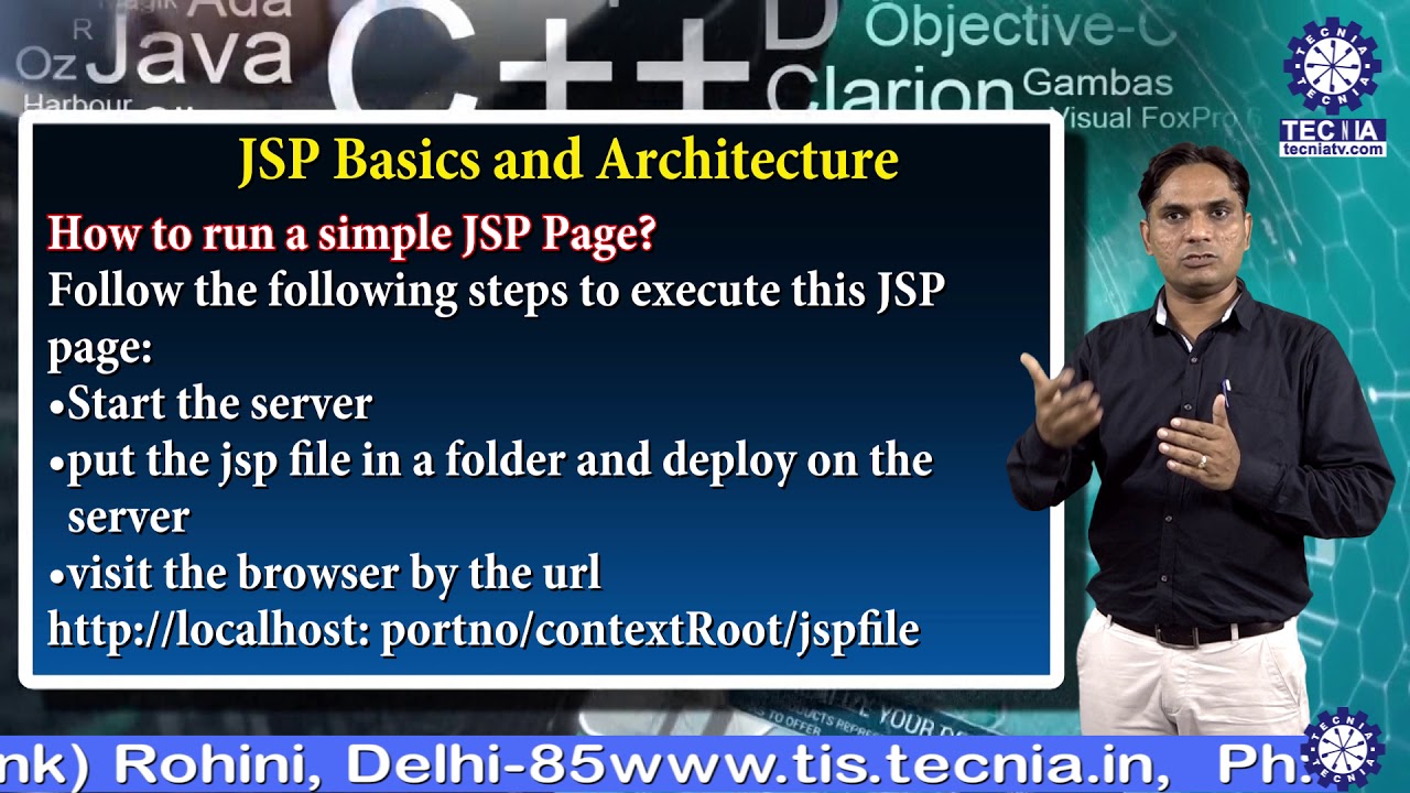 JSP Basic And Architecture | Dr. Jitender Rai ( Asso. Prof.) | MCA TIAS on Tecnia TV - YouTube