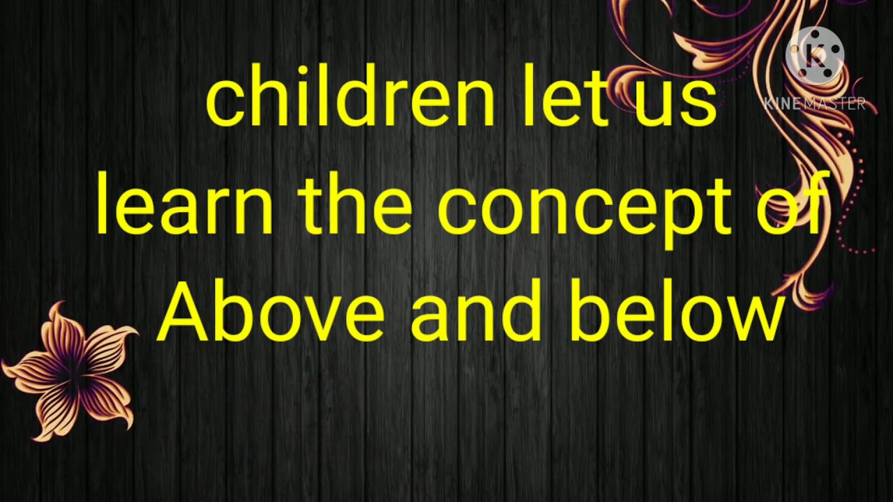 concept of Above and below - YouTube