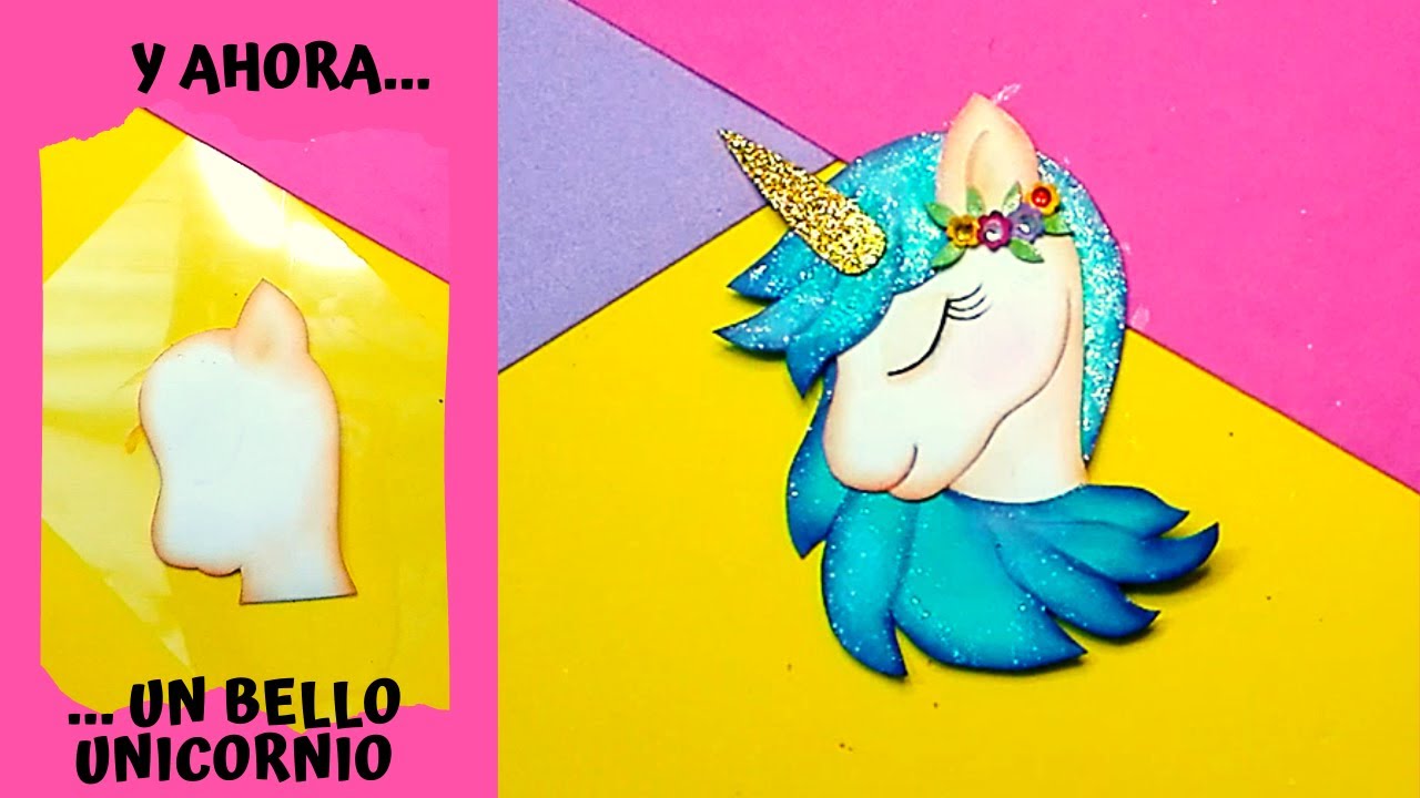 COMO HACER UN UNICORNIO DE FOAMI / Fomi hecho arte - YouTube