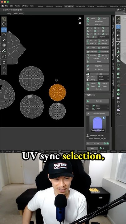 Optimize UV Mapping: Avoid UV Sync Selection Pitfalls - 3d game character in Blender -3.5 Raz ...
