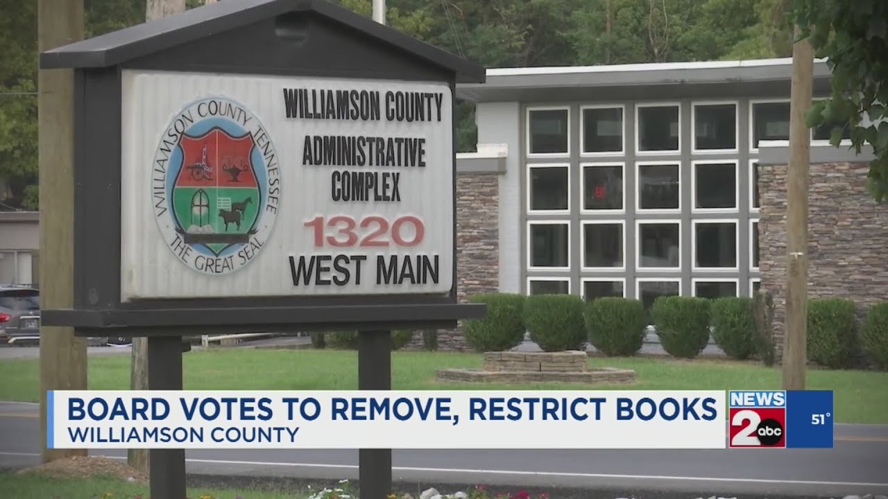 Williamson County school board votes to remove, restrict books - YouTube