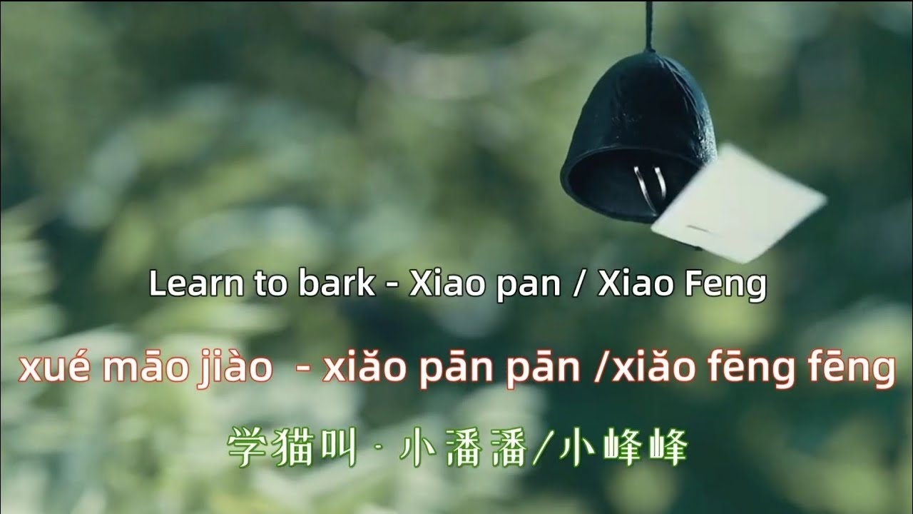 Learn to bark - Xiao pan / Xiao Feng Chinese songs lyrics with Pinyin.学 ...