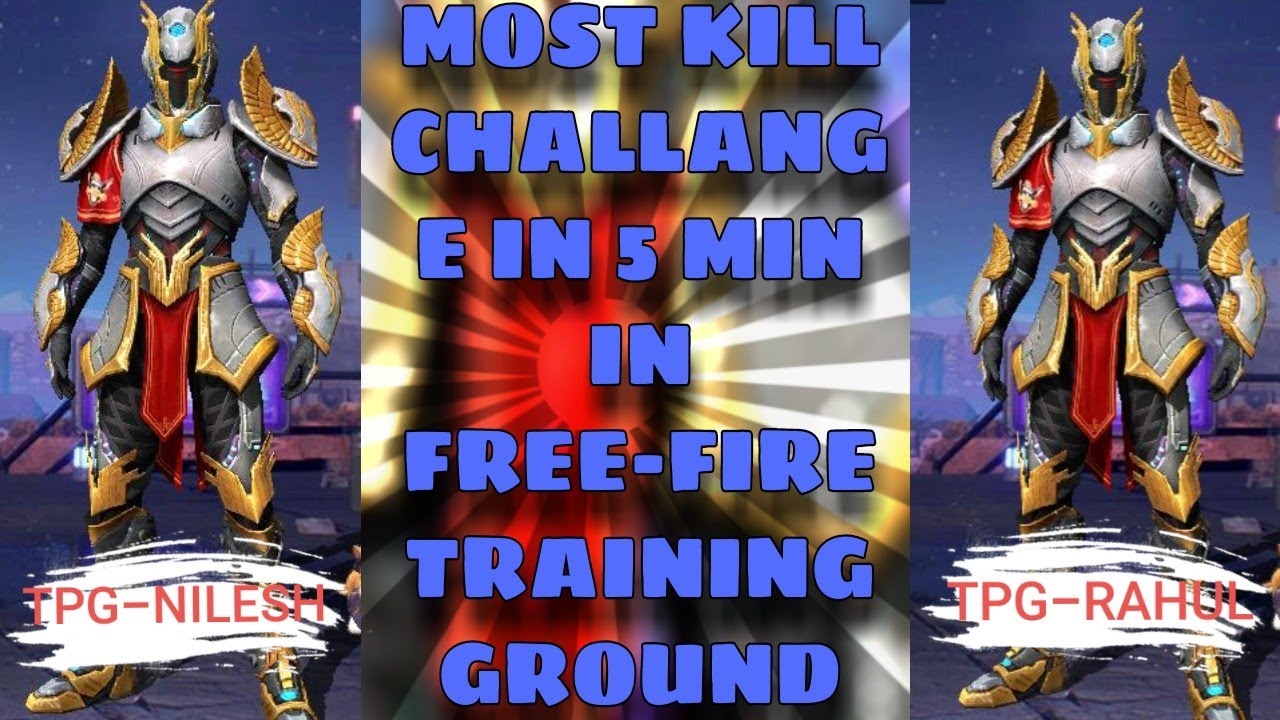 |5 MIN SURVIVAL CHALLENGE | FREE FIRE | TRAINING GROUND| TWO-PLAYER ...