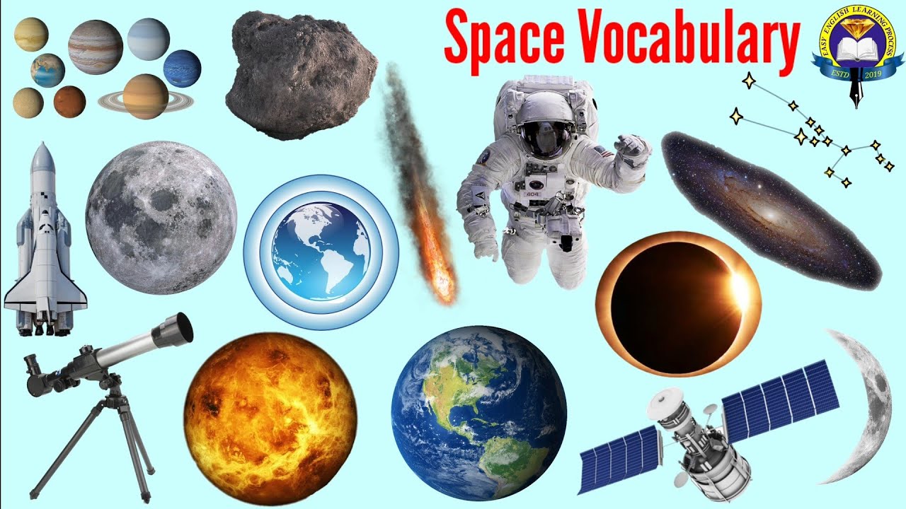 Space Vocabulary English | Space Related Word Meaning | Space | Easy ...