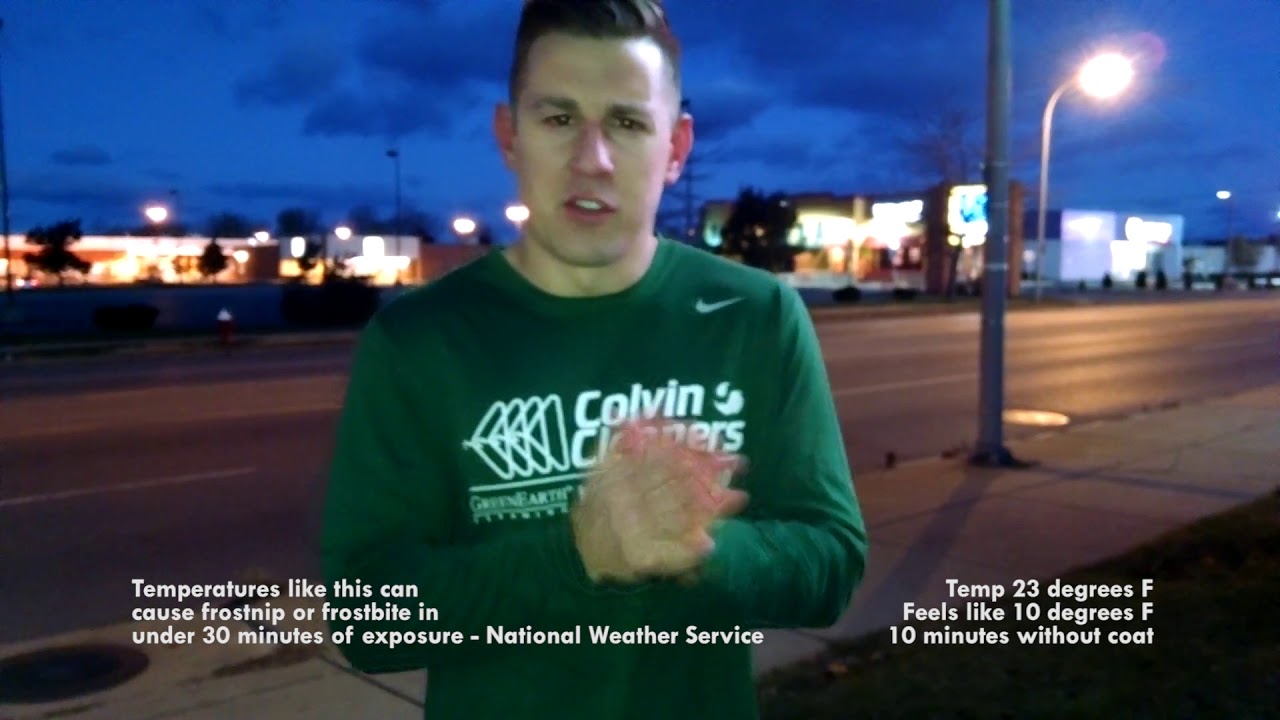 Man Attempts to Stand Out in Freezing Cold with No Jacket...For a Good ...