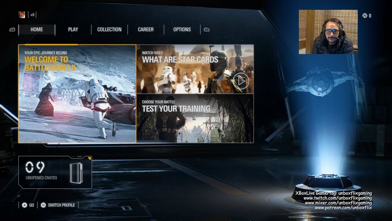 Star Wars Battlefront II First Time in Menus, Crates, Star Cards ...