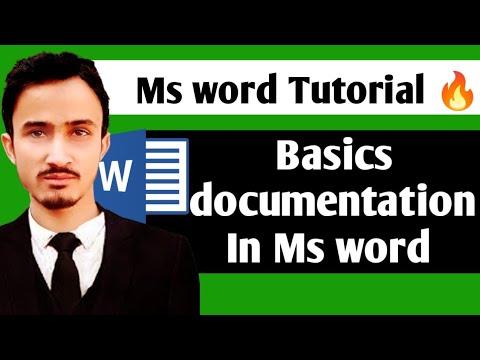 Basic documentation in Ms word 🔥 Ms word Tutorial - YouTube