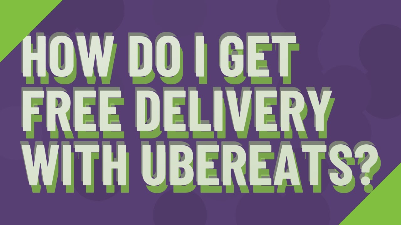 How do I get free delivery with UberEats? - YouTube
