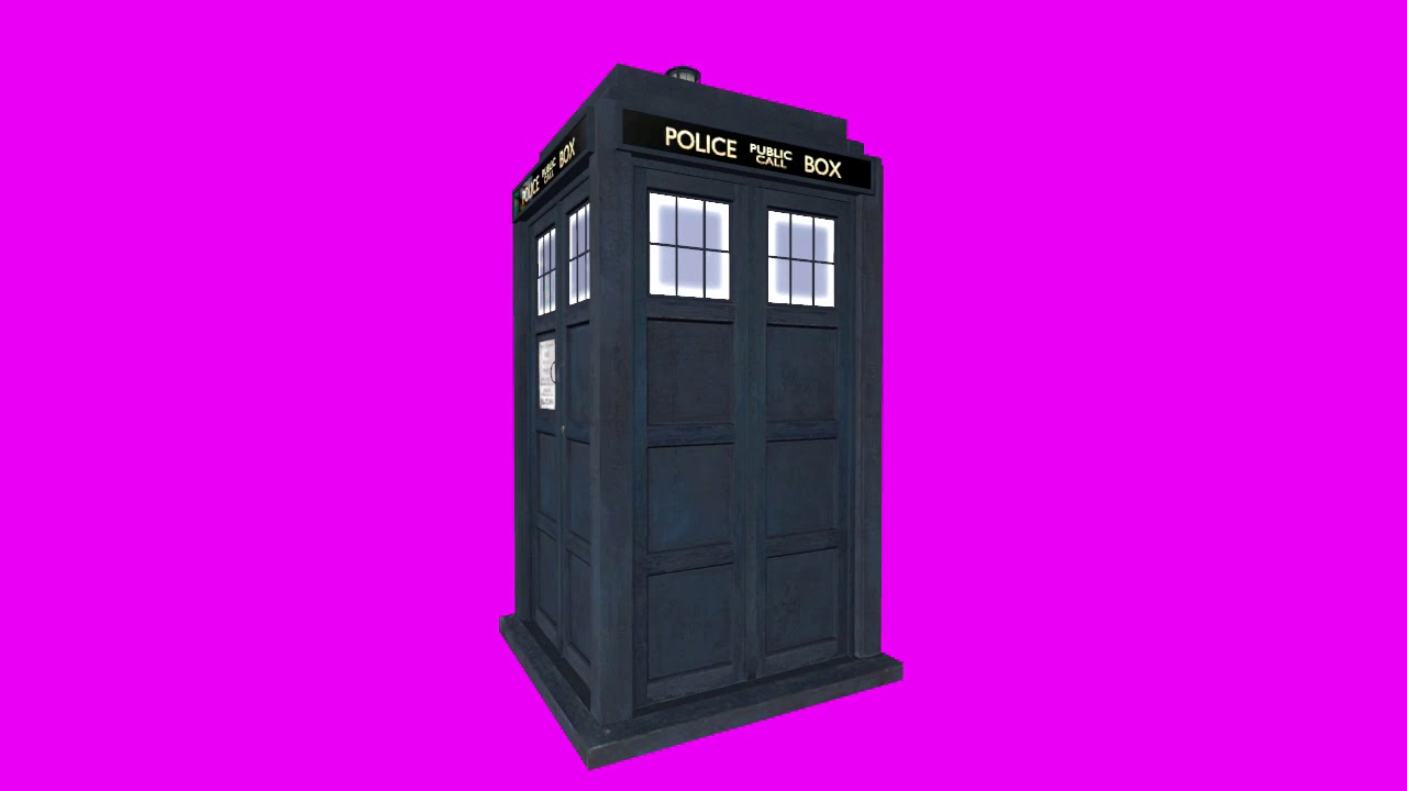 Spinning Tardis Pink Screen Asset - YouTube