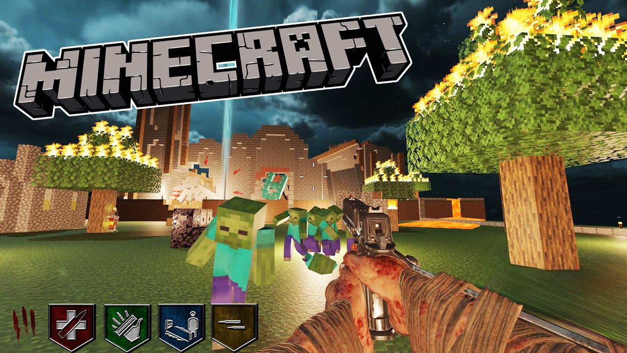 Minecraft CUSTOM ZOMBIES MAP! - (Black ops 3) P.2 - YouTube