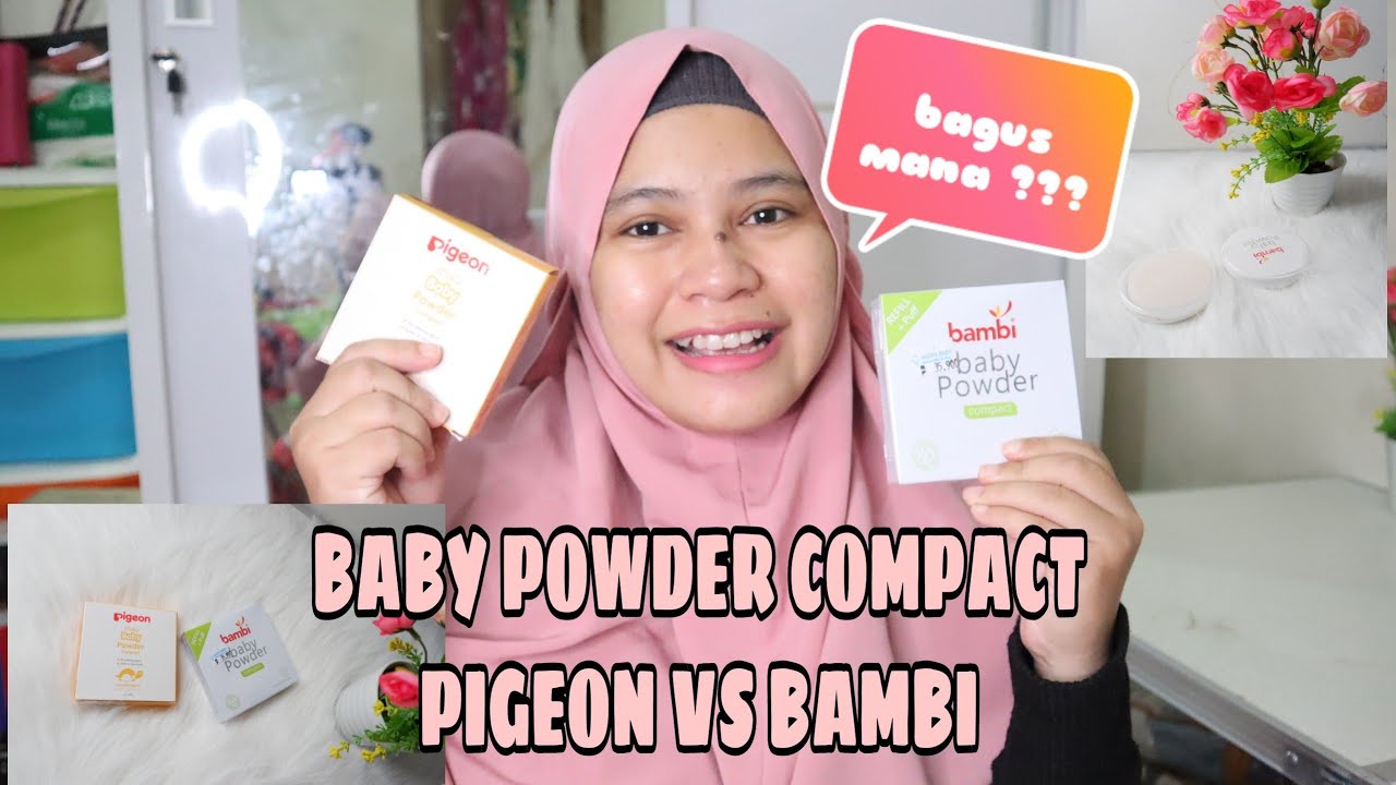 REVIEW BABY COMPACT POWDER | PIGEON VS BAMBI BABY POWDER COMPACT | BABY ...