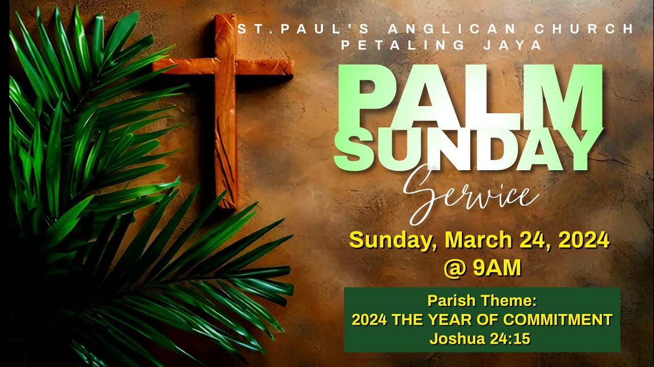Holy Communion Service (Palm Sunday, March 24 2024) - YouTube