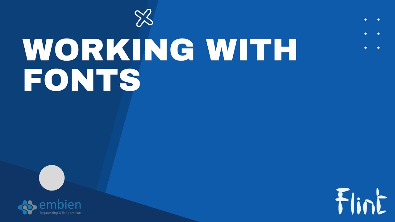 Flint Tutorial - Working with Fonts - YouTube