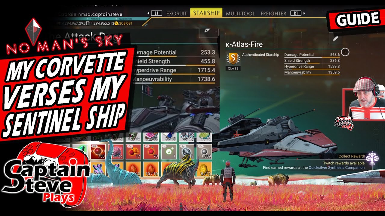 No Man's Sky My Corvette Stats Vs My Sentinel Ship Stats - Technology ...