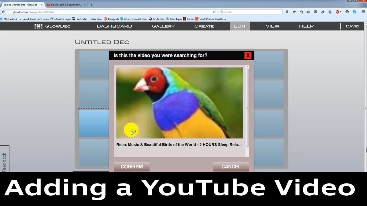Adding a YouTube Video Tutorial V 2 - YouTube