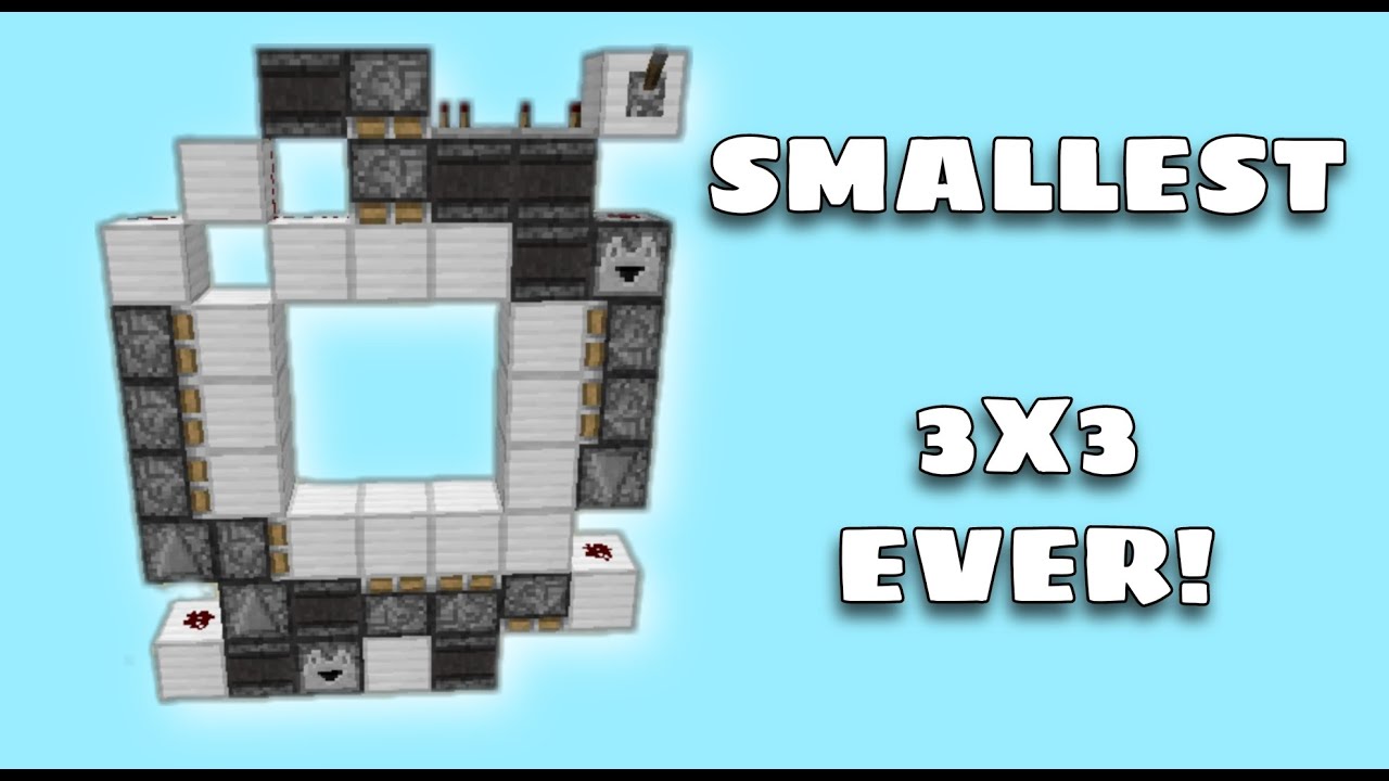 How to Make Smallest 3x3 Piston Door - YouTube