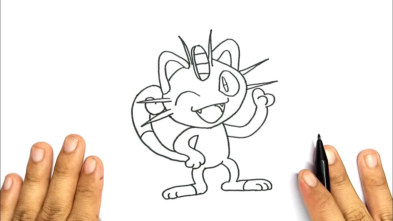 How To Draw Meowth - Pokemon | Cara Menggambar Meowth - Pokemon - YouTube