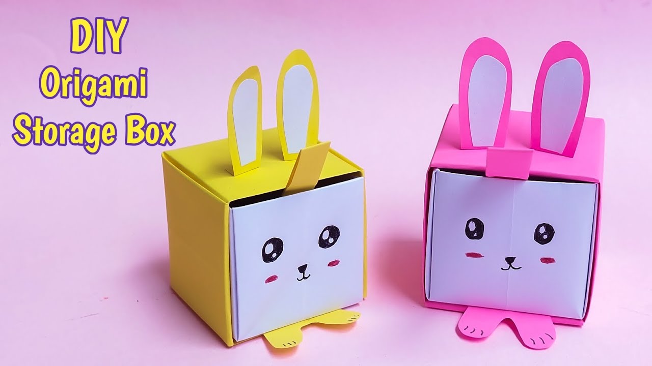 DIY ORIGAMI STORAGE BOX | ORIGAMI STORAGE DRAWERS | CUTE STORAGE BOX ...