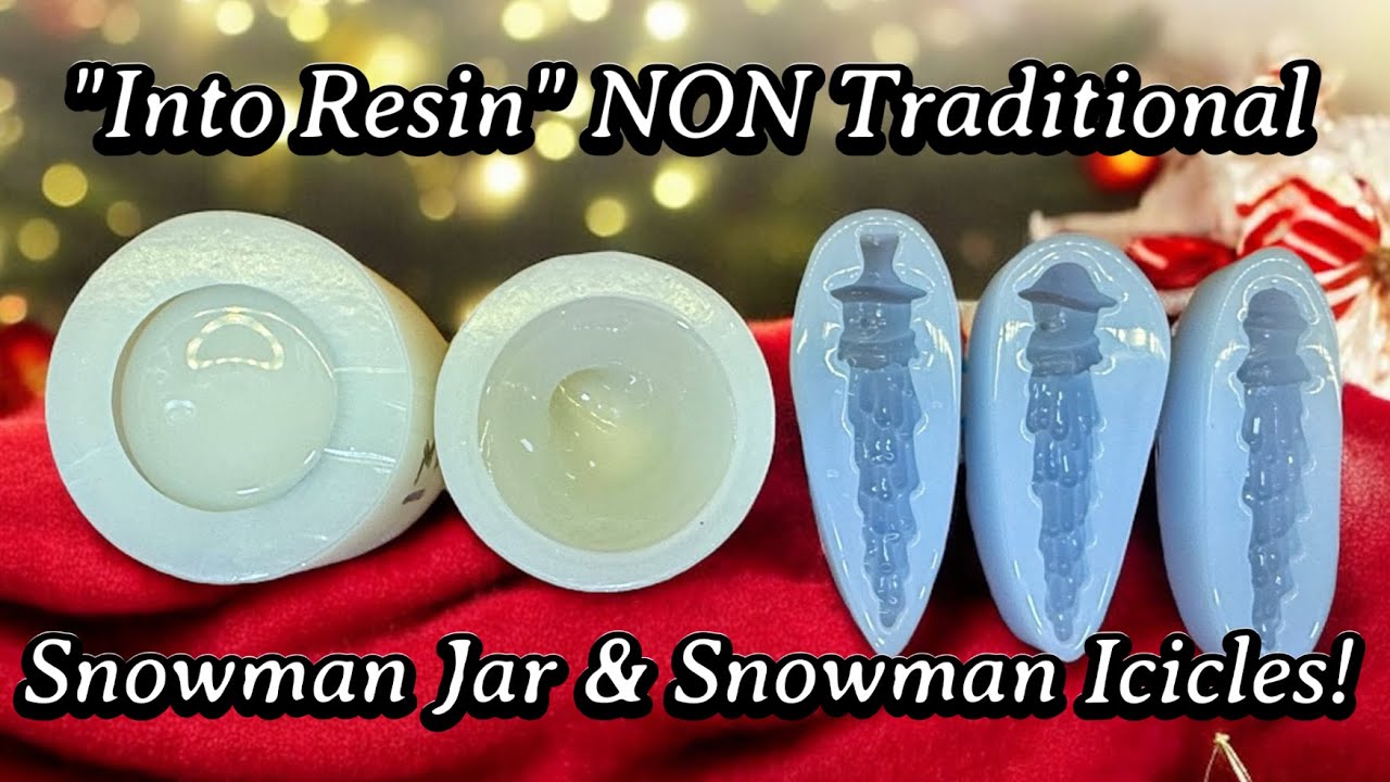 #1001 "Into Resin" Snowman Jar + Three Icicle Snowmen Ideas! - YouTube