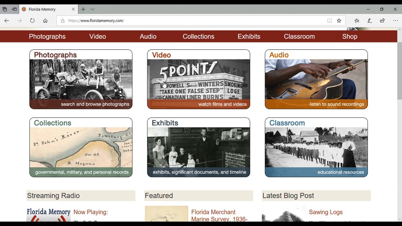 Exploring the 'Florida Memory' Website | Weekly Vlog - YouTube